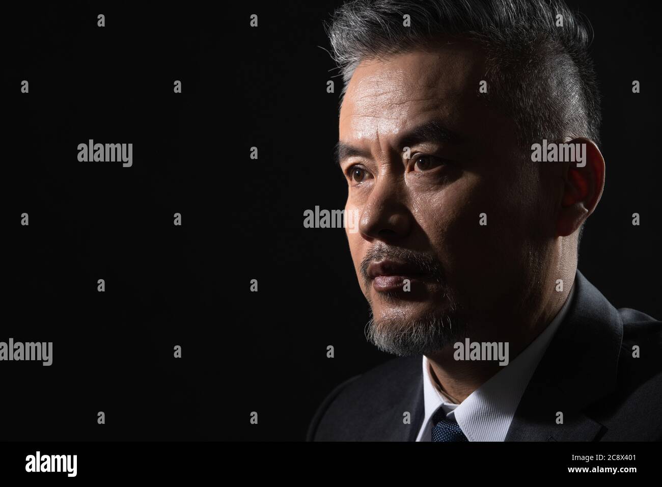 Serious business in middle-aged men Stock Photo - Alamy