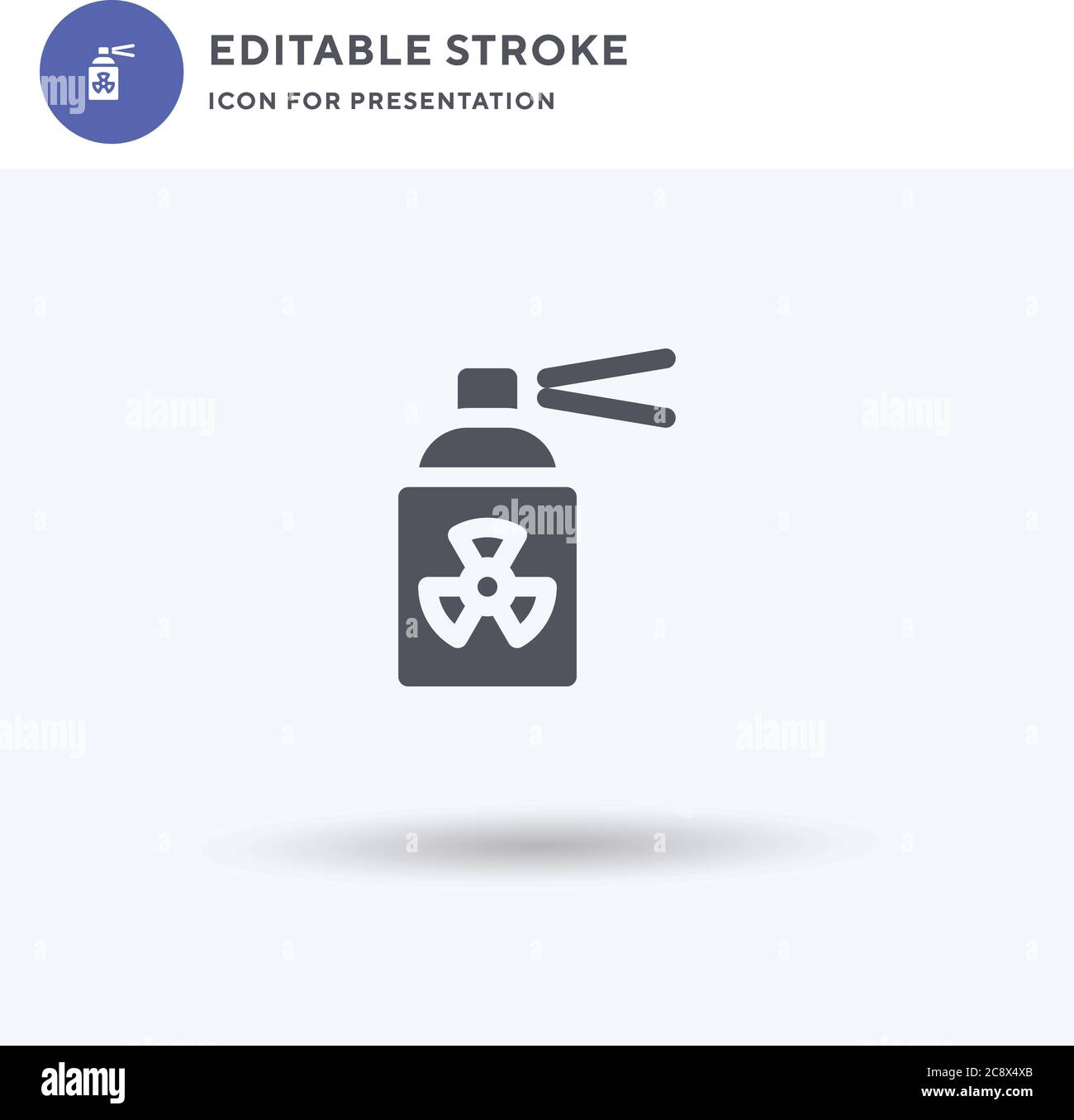 Radioactive icon vector, filled flat sign, solid pictogram isolated on ...