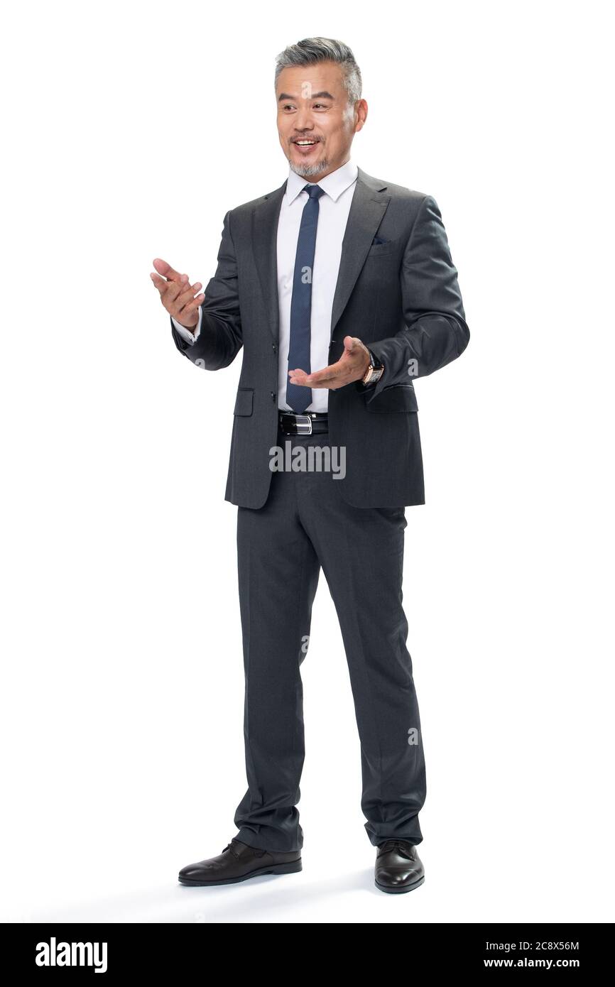 Make an introduction business man Stock Photo - Alamy