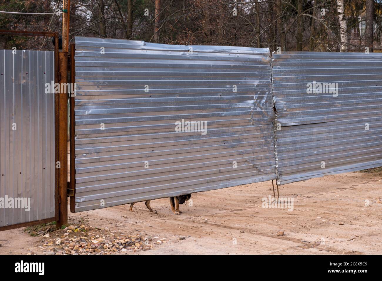 Hole under fence hi-res stock photography and images - Alamy