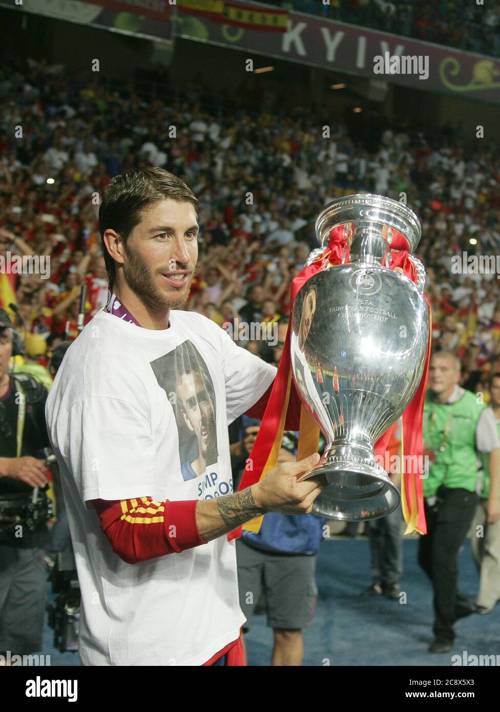 Sergio Ramos During the Euro 2012, Finale Spain - Italia on July 01 ...