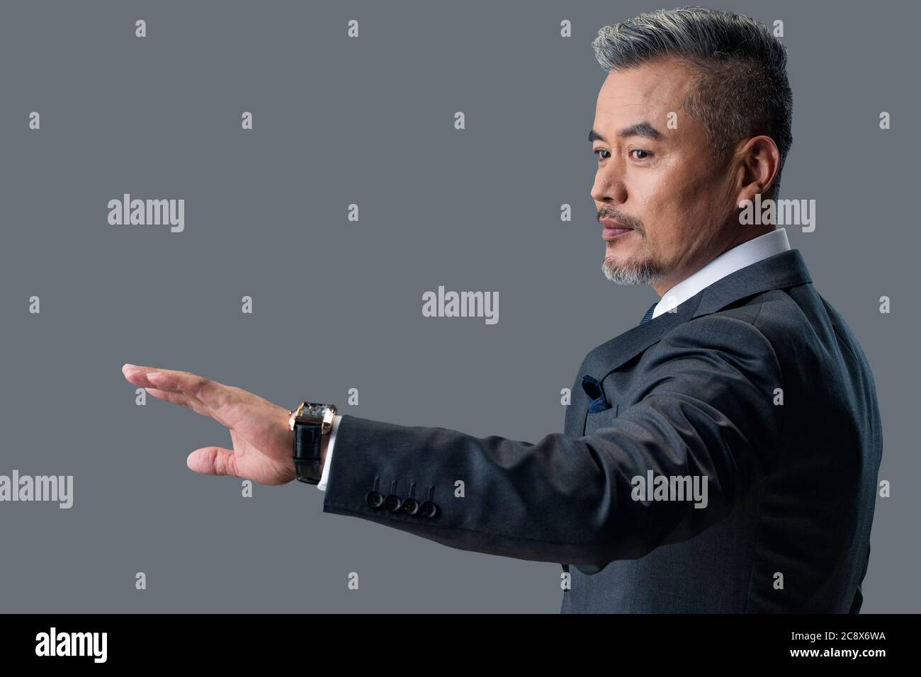 Hand side business men Stock Photo - Alamy