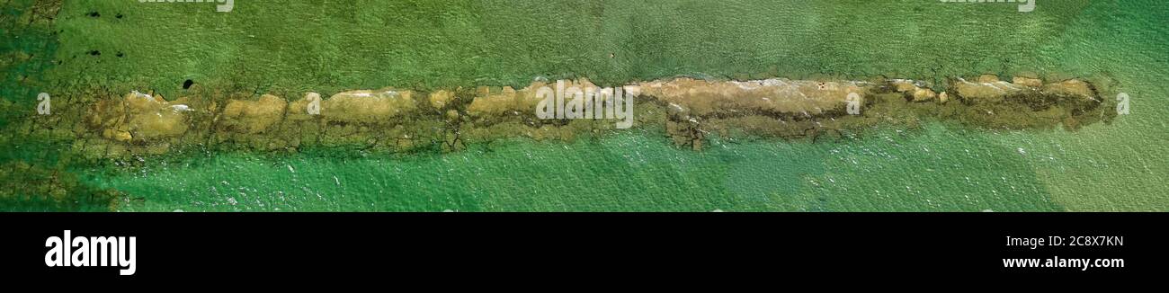 Panoramic aerial view of ancient roman road in the ocean Stock Photo ...