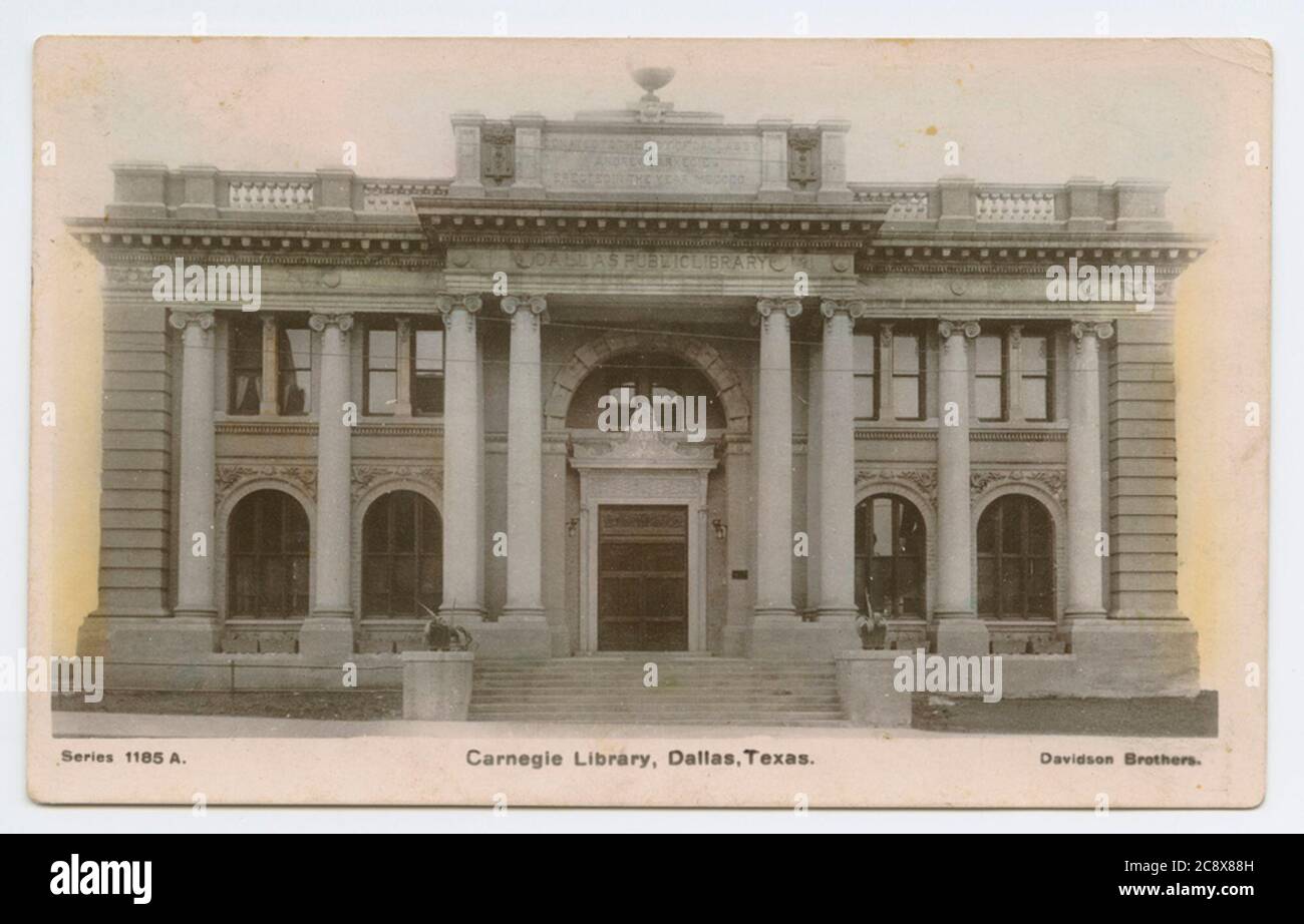 Postcard of carnegie library hi-res stock photography and images - Alamy