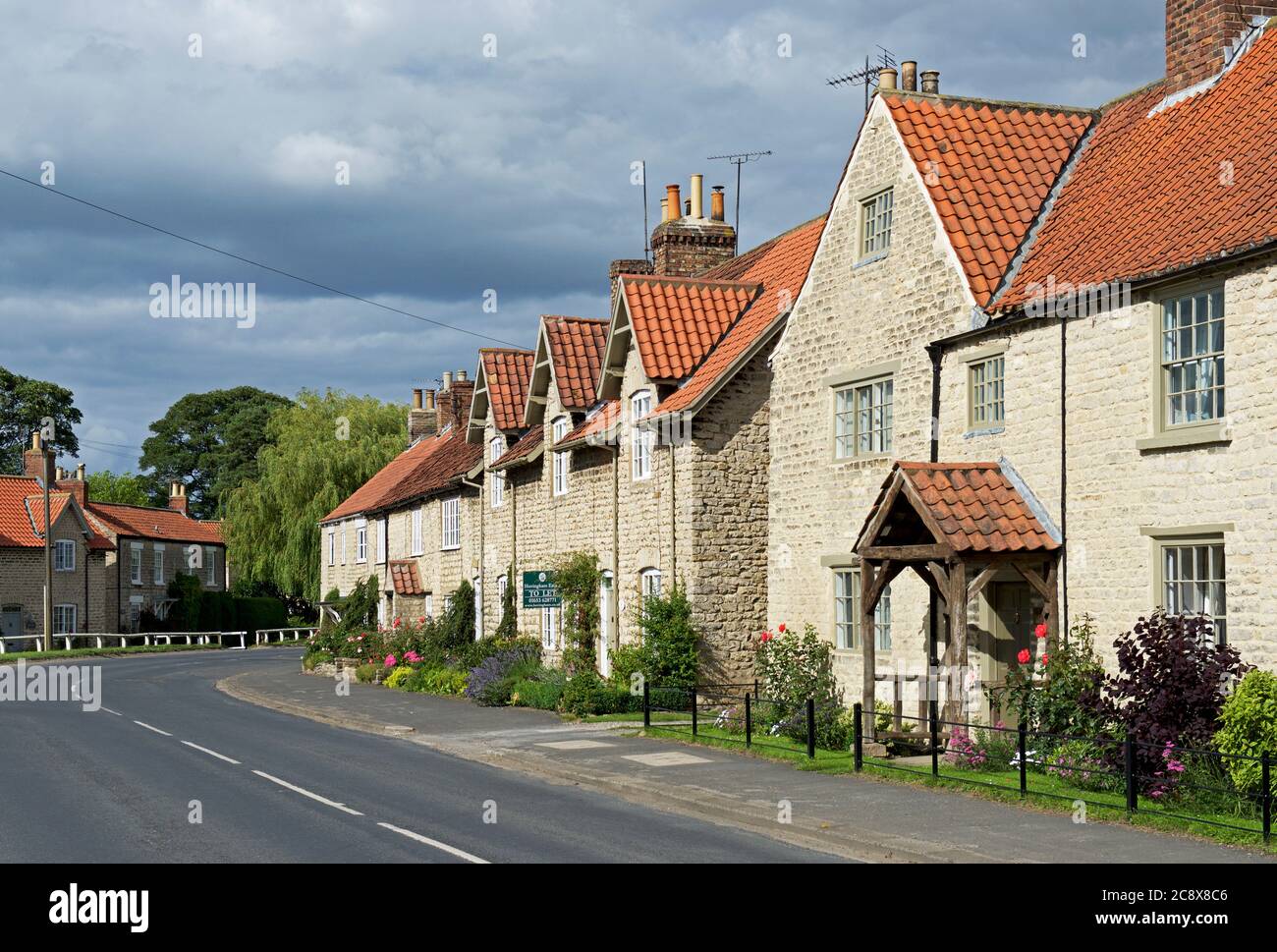 The village of Hovingham, Ryedale, North Yorkshire, England UK Stock ...