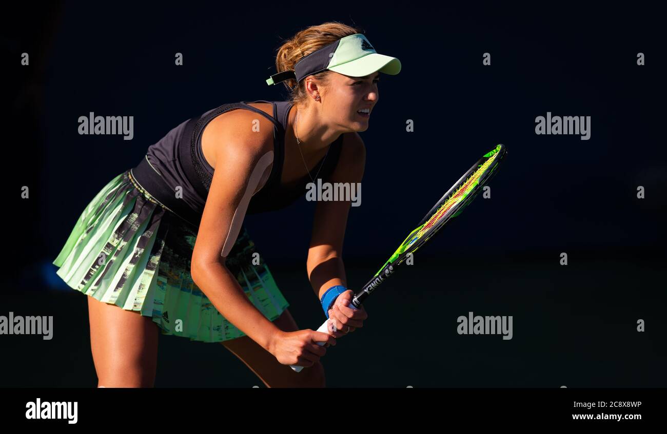 Anna Kalinskaya of Russia in action during her second-round match at ...
