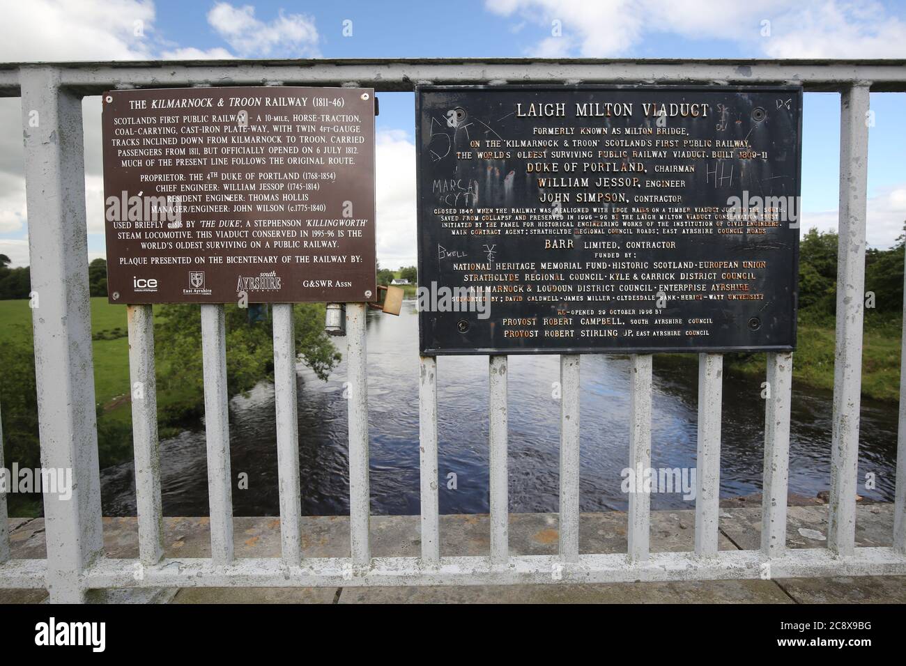 Scotland, Ayrshire, July 2020 Laigh Milton Viaduct:or Milton Bridge ...