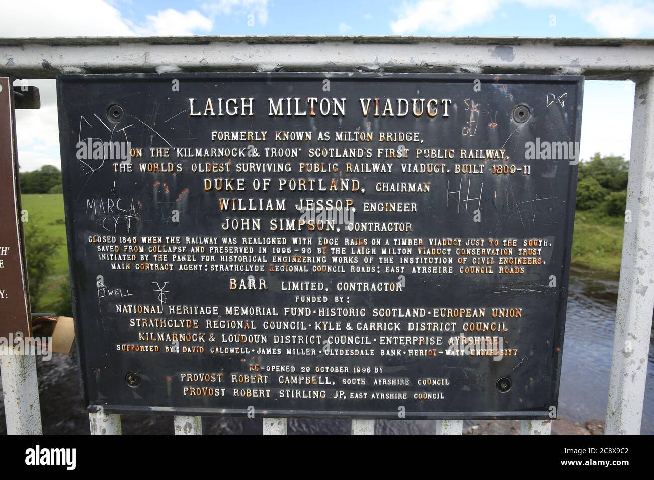 Scotland, Ayrshire, July 2020 Laigh Milton Viaduct:or Milton Bridge ...
