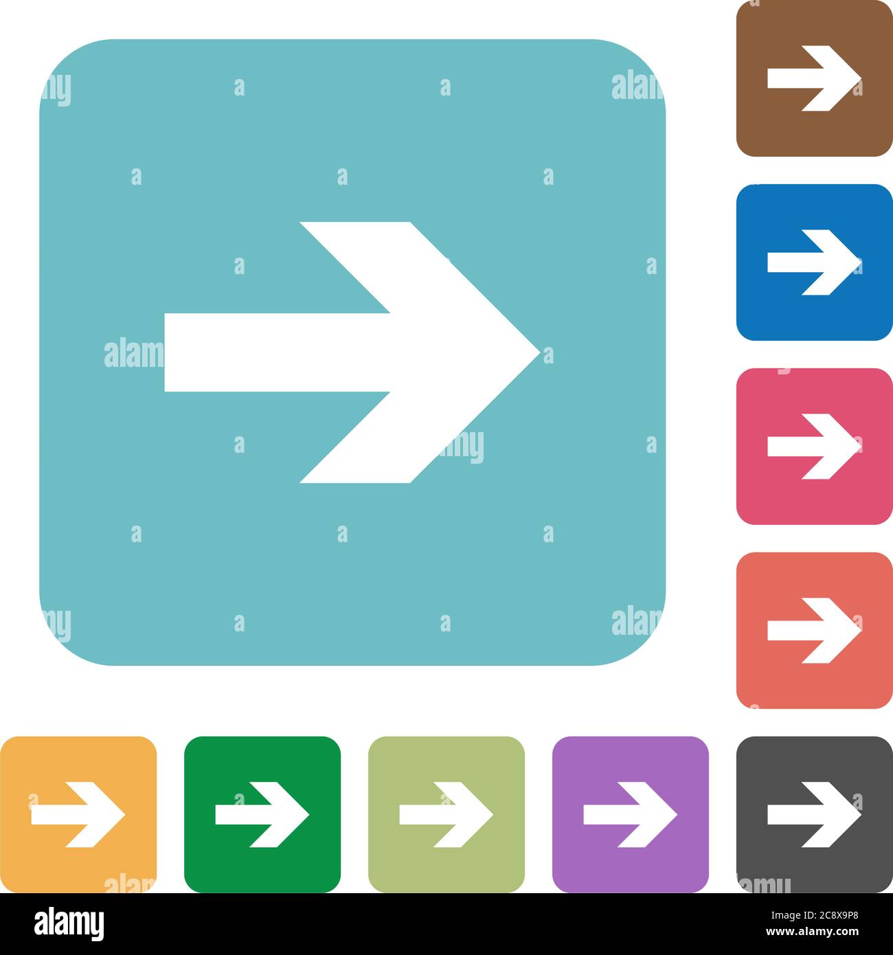 Right arrow multi colored Cut Out Stock Images & Pictures - Alamy