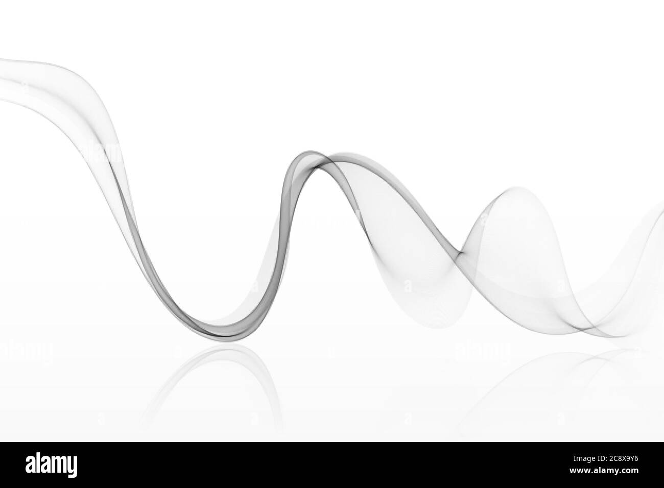 Abstract smooth gray wave vector. Curve flow grey motion illustration ...