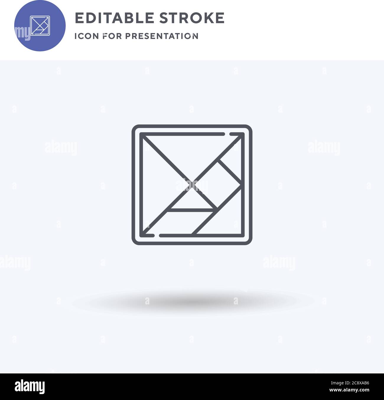 Tangram icon vector, filled flat sign, solid pictogram isolated on ...