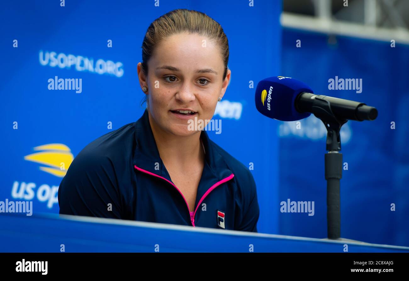 Ashleigh Barty of Australia during Media Day at the 2019 US Open Grand Slam tennis tournament ...