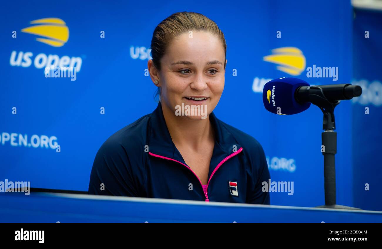 Ashleigh Barty of Australia during Media Day at the 2019 US Open Grand Slam tennis tournament ...