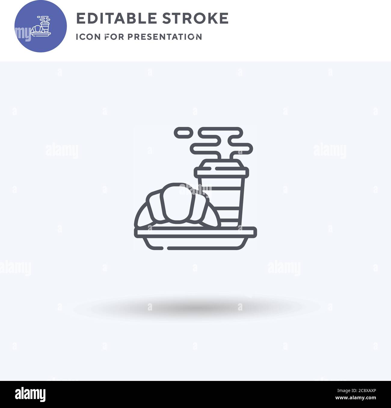 Breakfast icon vector, filled flat sign, solid pictogram isolated on ...