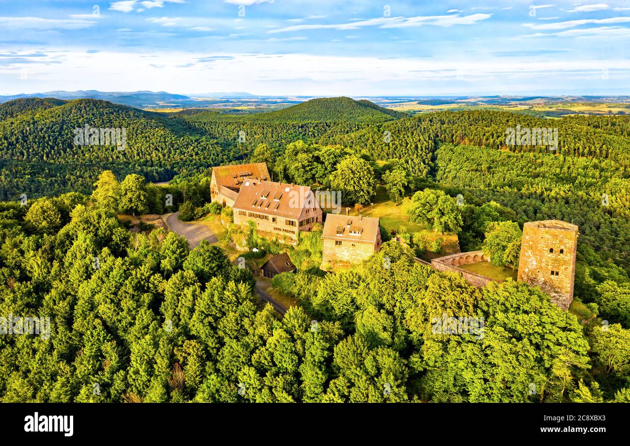 Hunebourg Castle in the Vosges Mountains - Bas-Rhin, Alsace, France ...