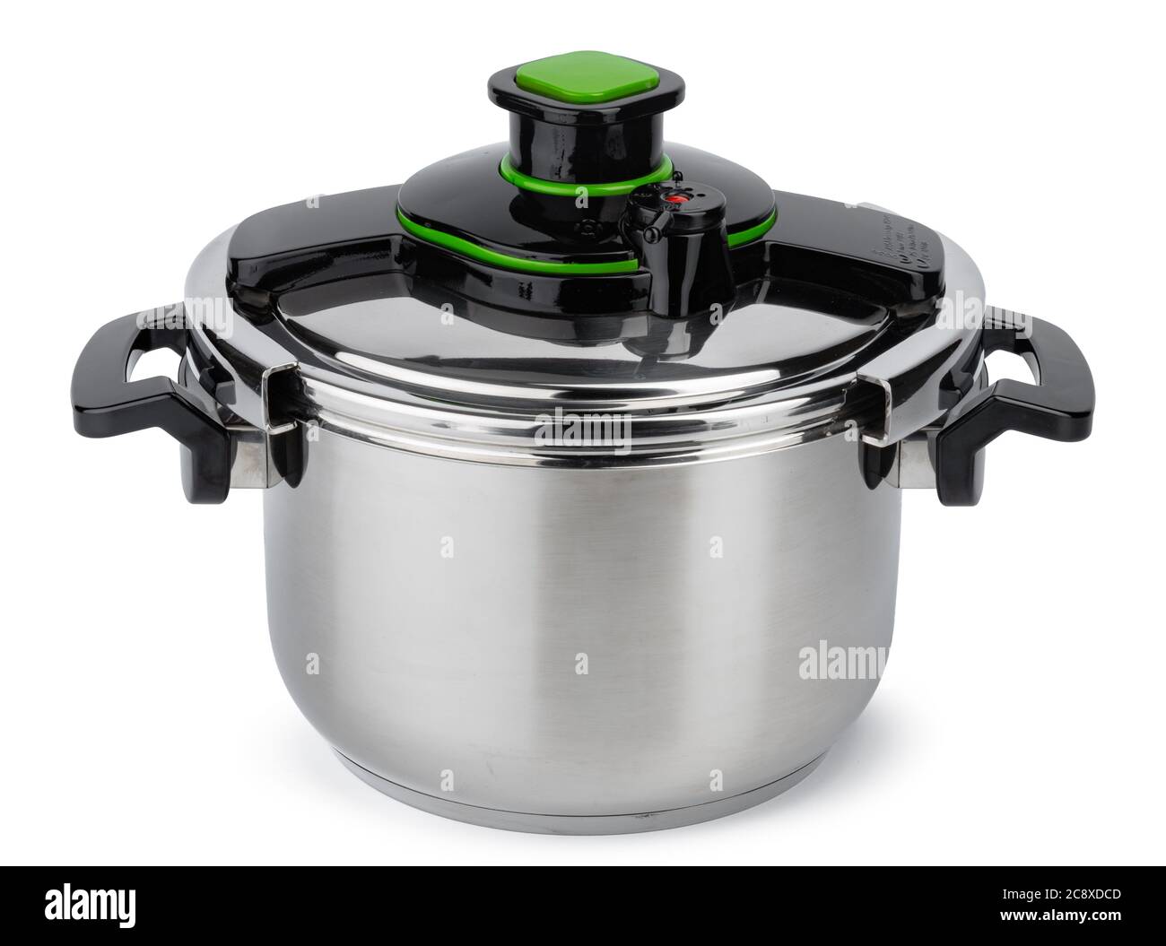 Metal thermo casserole isolated on white background Stock Photo - Alamy