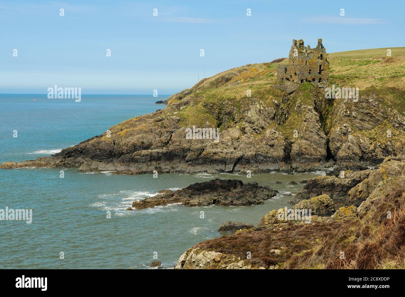 The Ruin of Dunskey Castle of the Rhinns of Galloway near Portpatrick ...