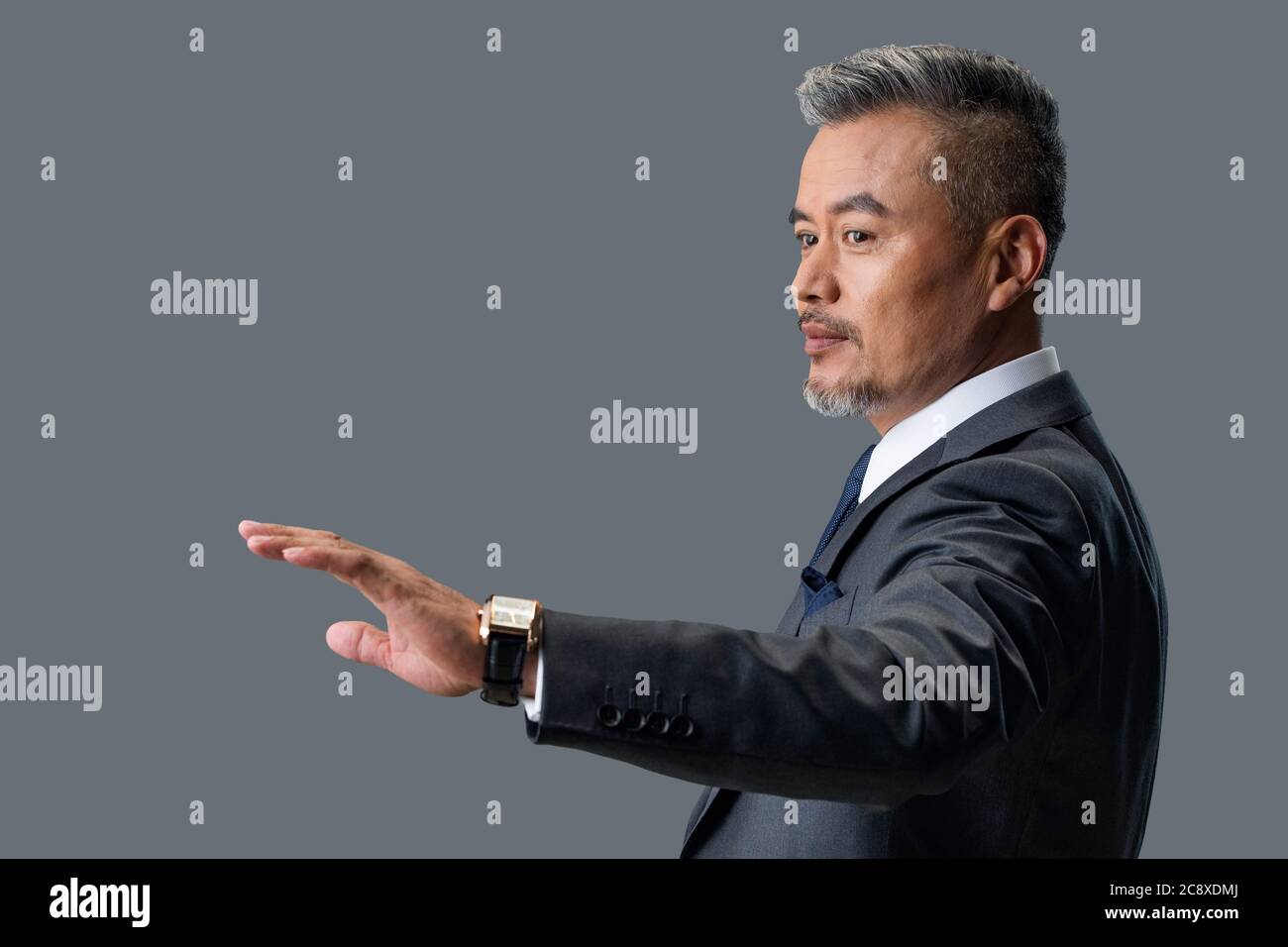 Hand side business men Stock Photo - Alamy