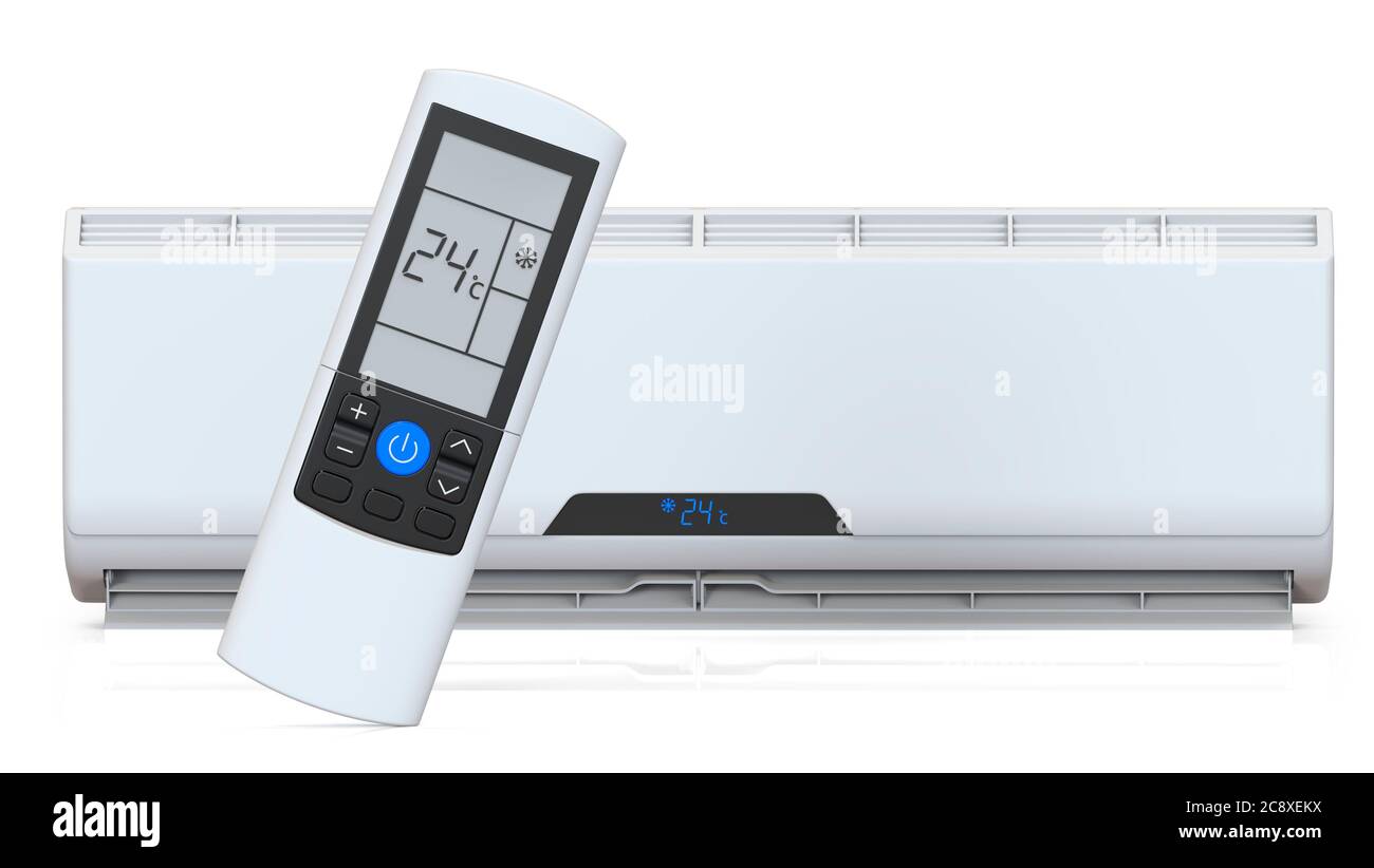 Air conditioning realistic conditioner with remote controller hi-res ...