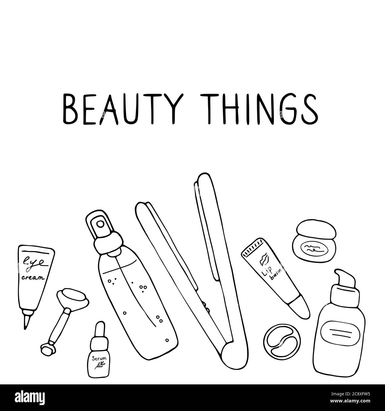 Beauty salon tools Black and White Stock Photos & Images - Alamy