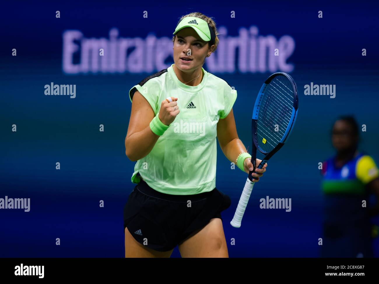 Catherine McNally of the United States in action during her second ...