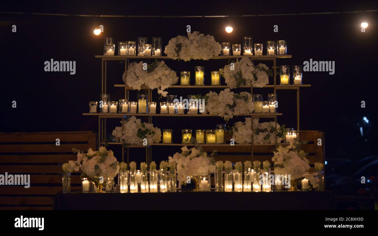 Night wedding table hi-res stock photography and images - Alamy