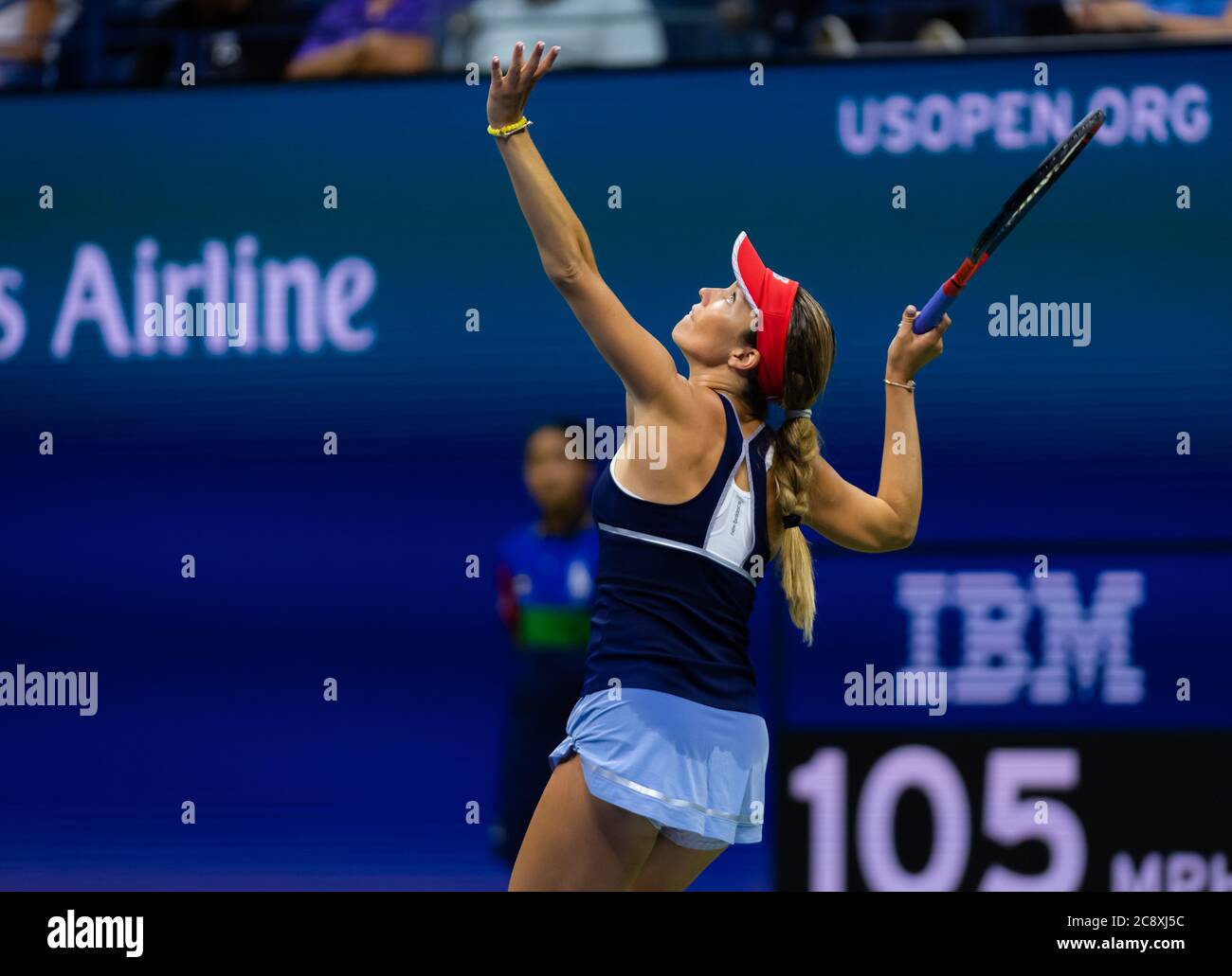 Danielle Collins of the United States in action during her second-round ...