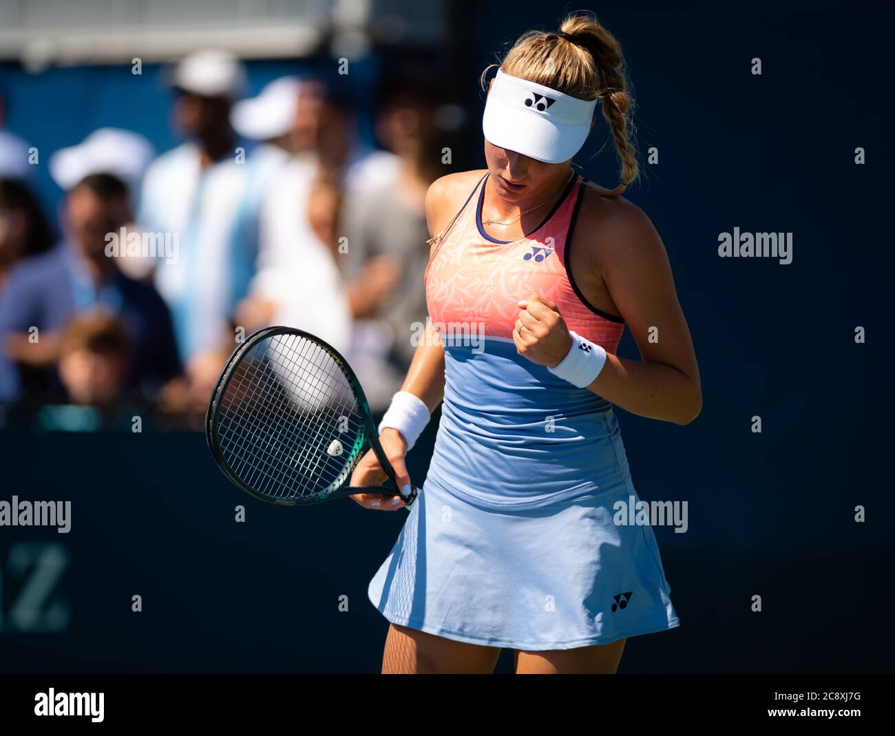 Dayana Yastremska of the Ukraine in action during her second-round ...