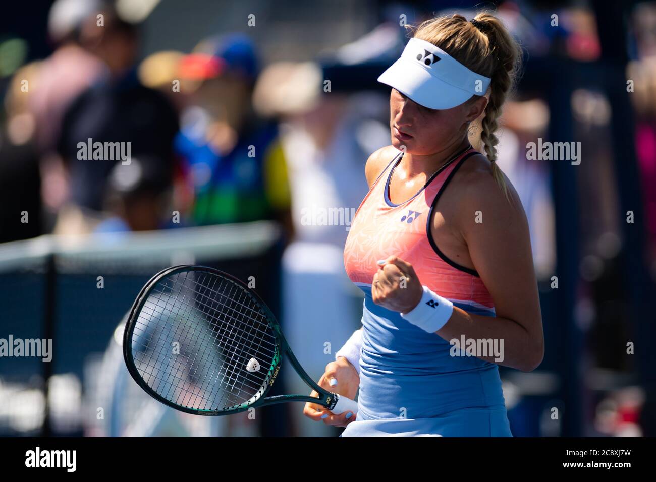 Dayana Yastremska of the Ukraine in action during her second-round ...