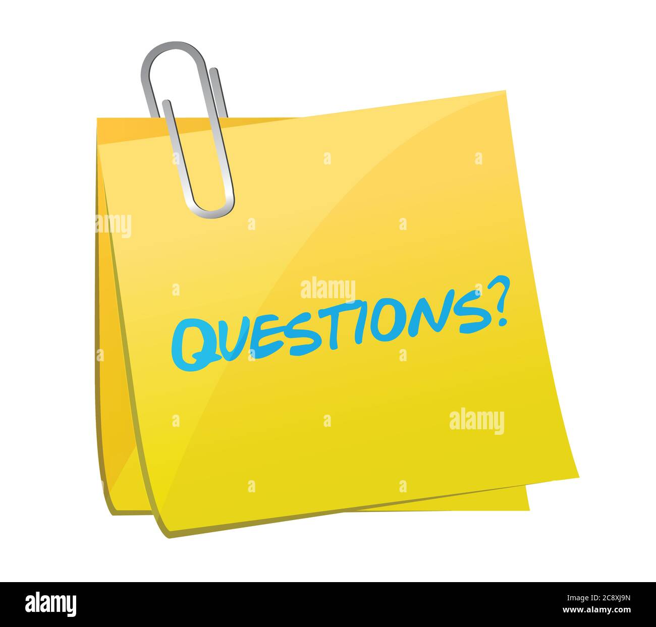 Questions post it illustration design over a white background Stock ...