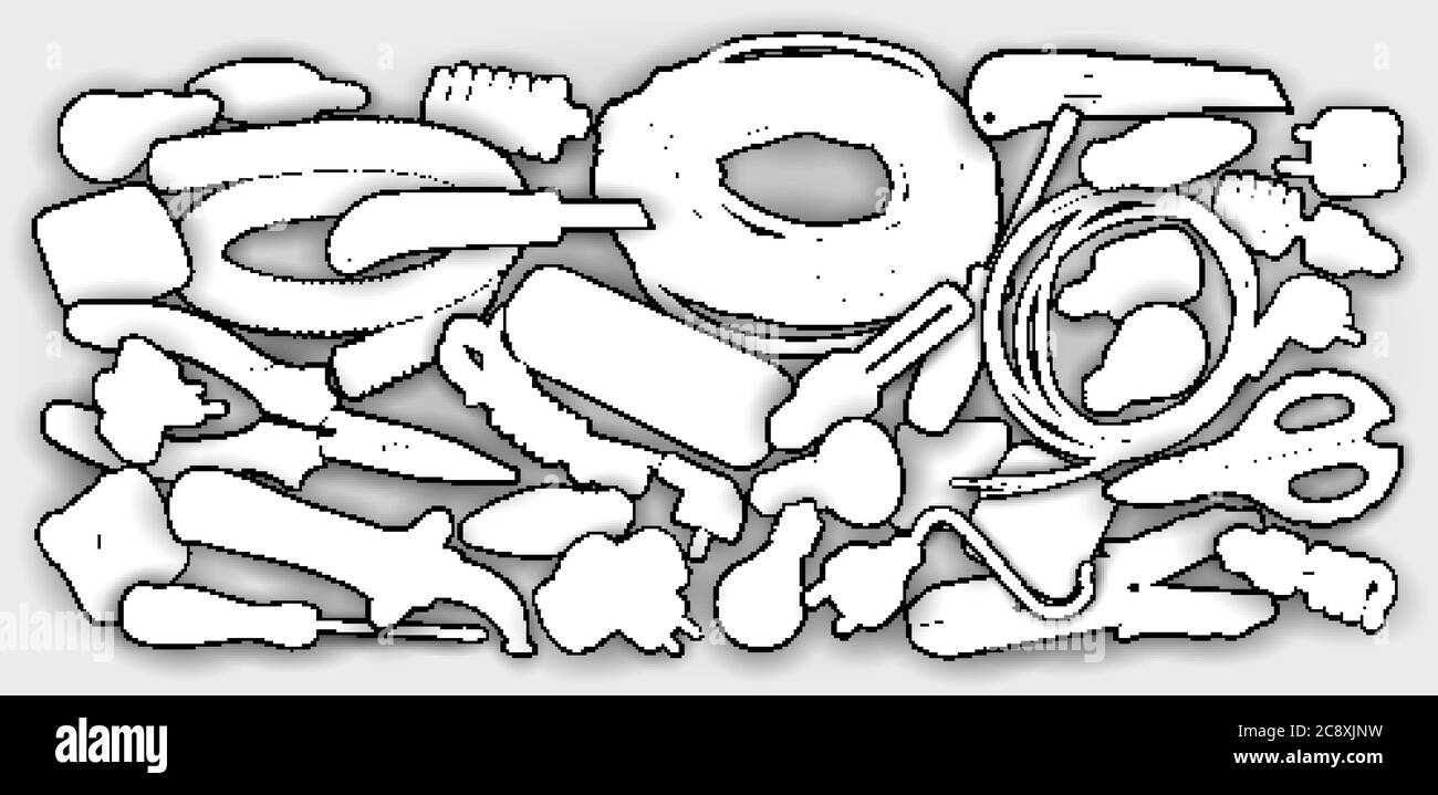 Cartoon doodle electrical instruments illustration Stock Vector Image ...