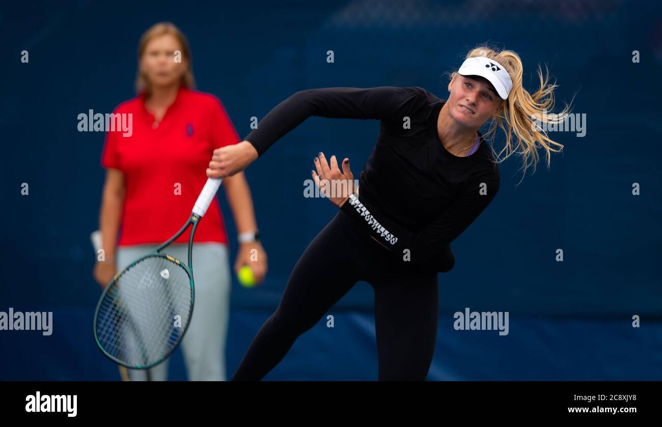 Dayana Yastremska of Ukraine during practice at the 2019 US Open Grand ...