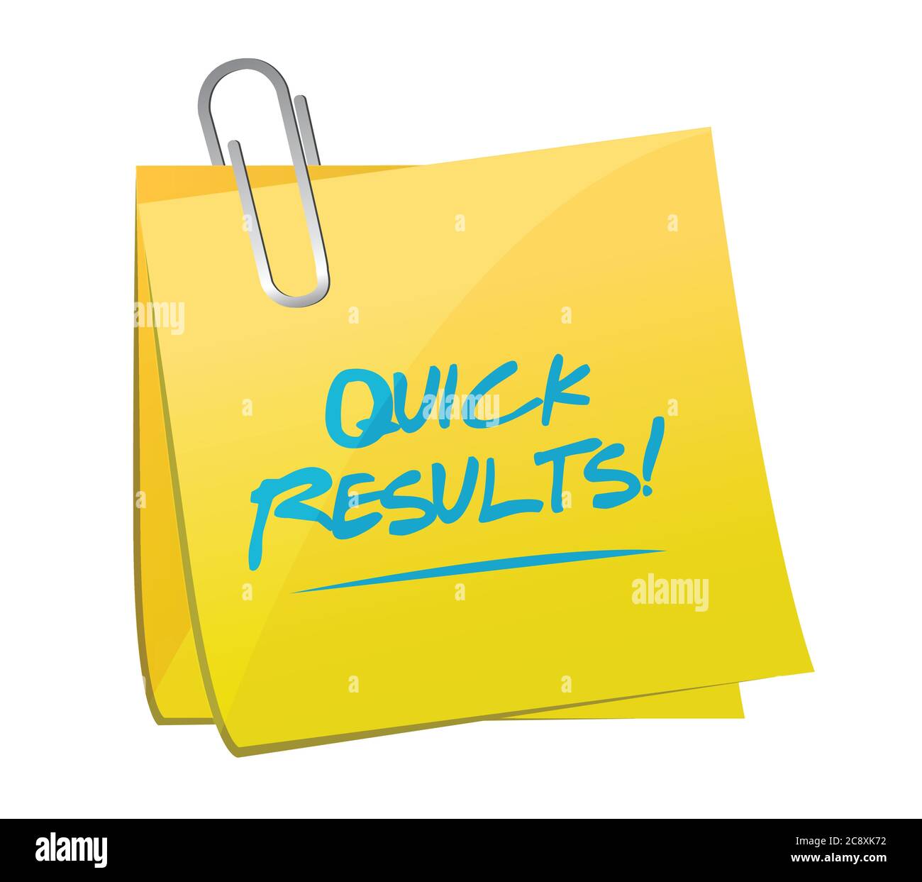 Quick results post memo illustration design over a white background ...