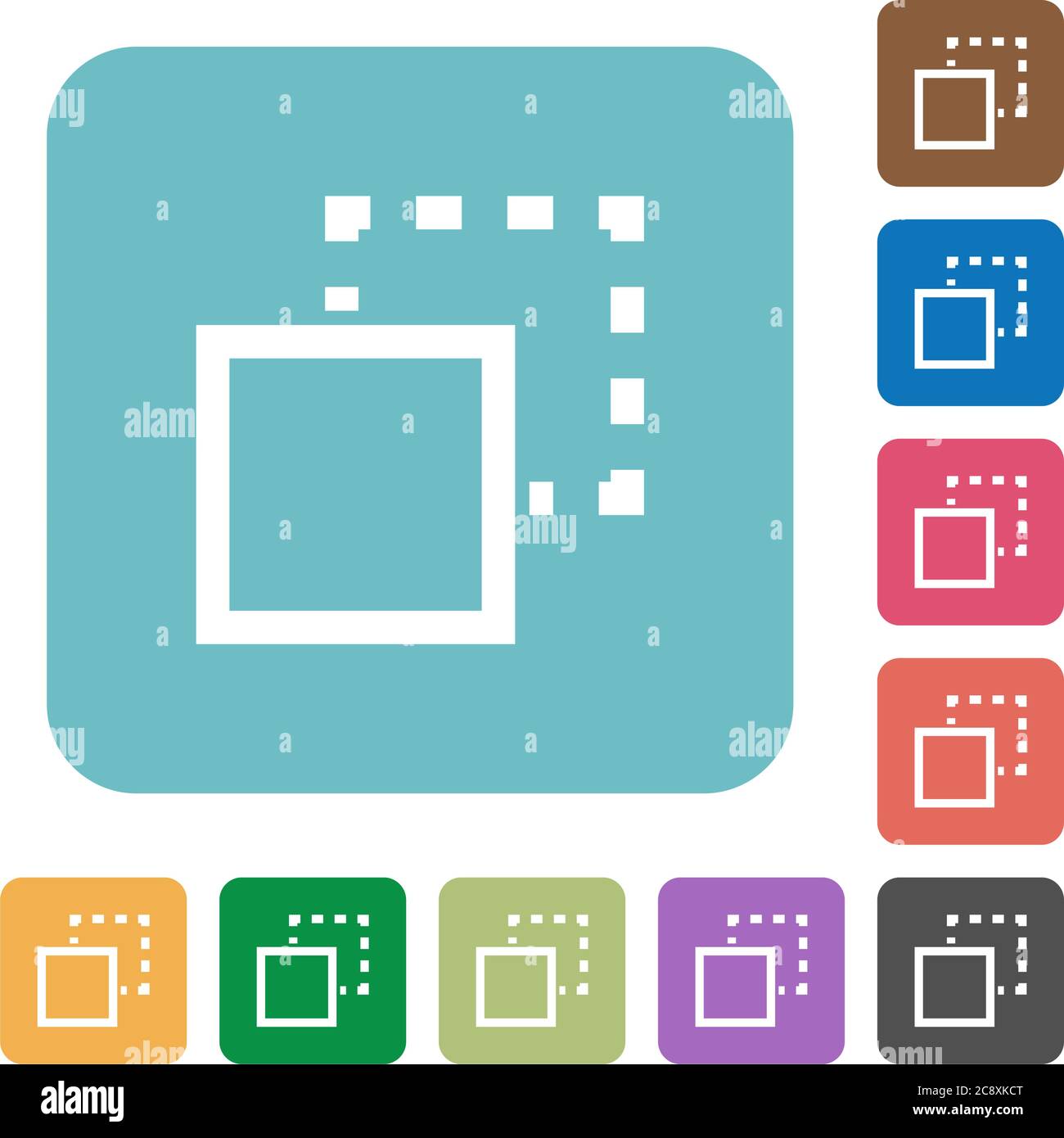 Flat send to back icons on rounded square color backgrounds Stock ...