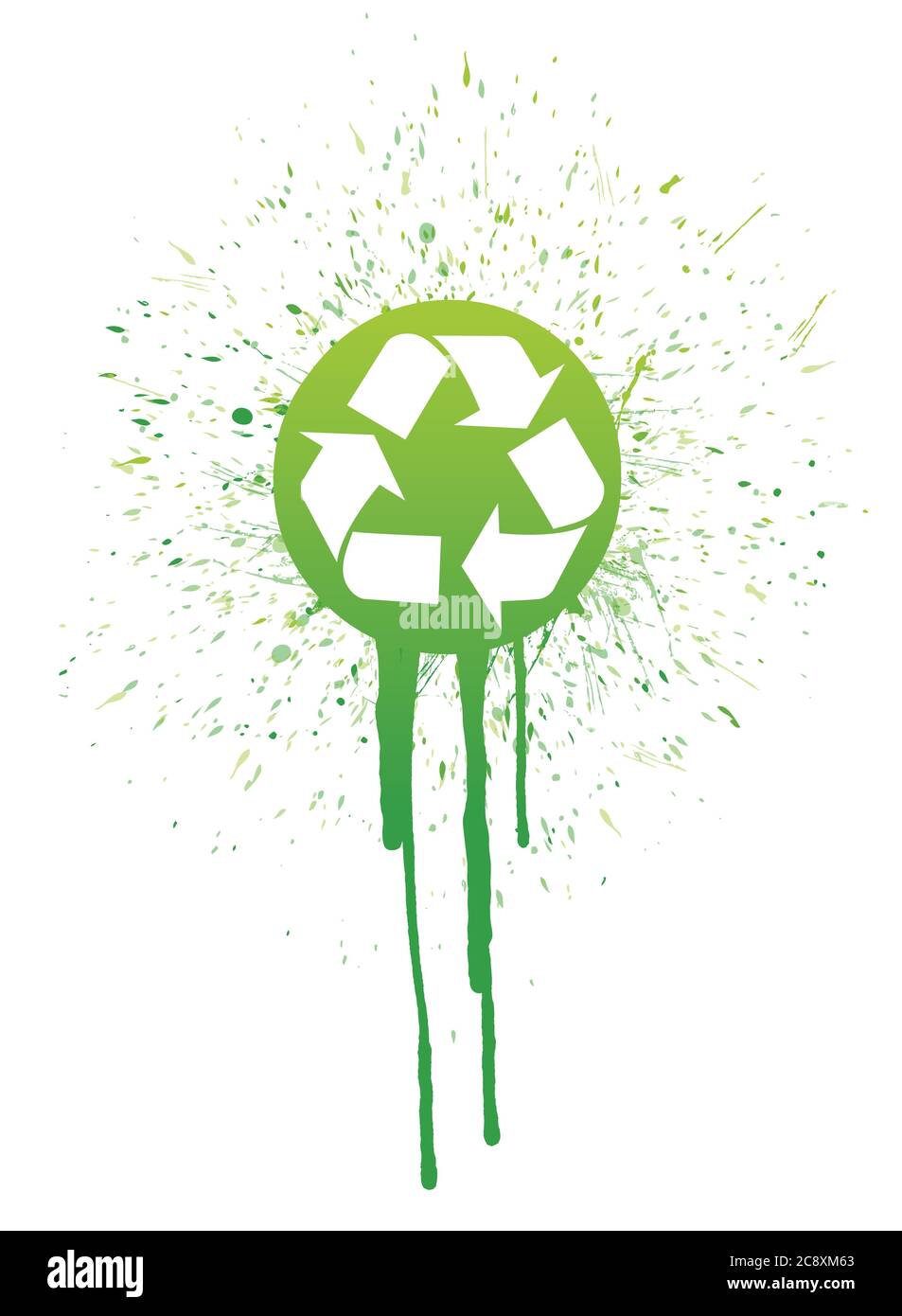 Ink recycle symbol illustration design over a white background Stock ...