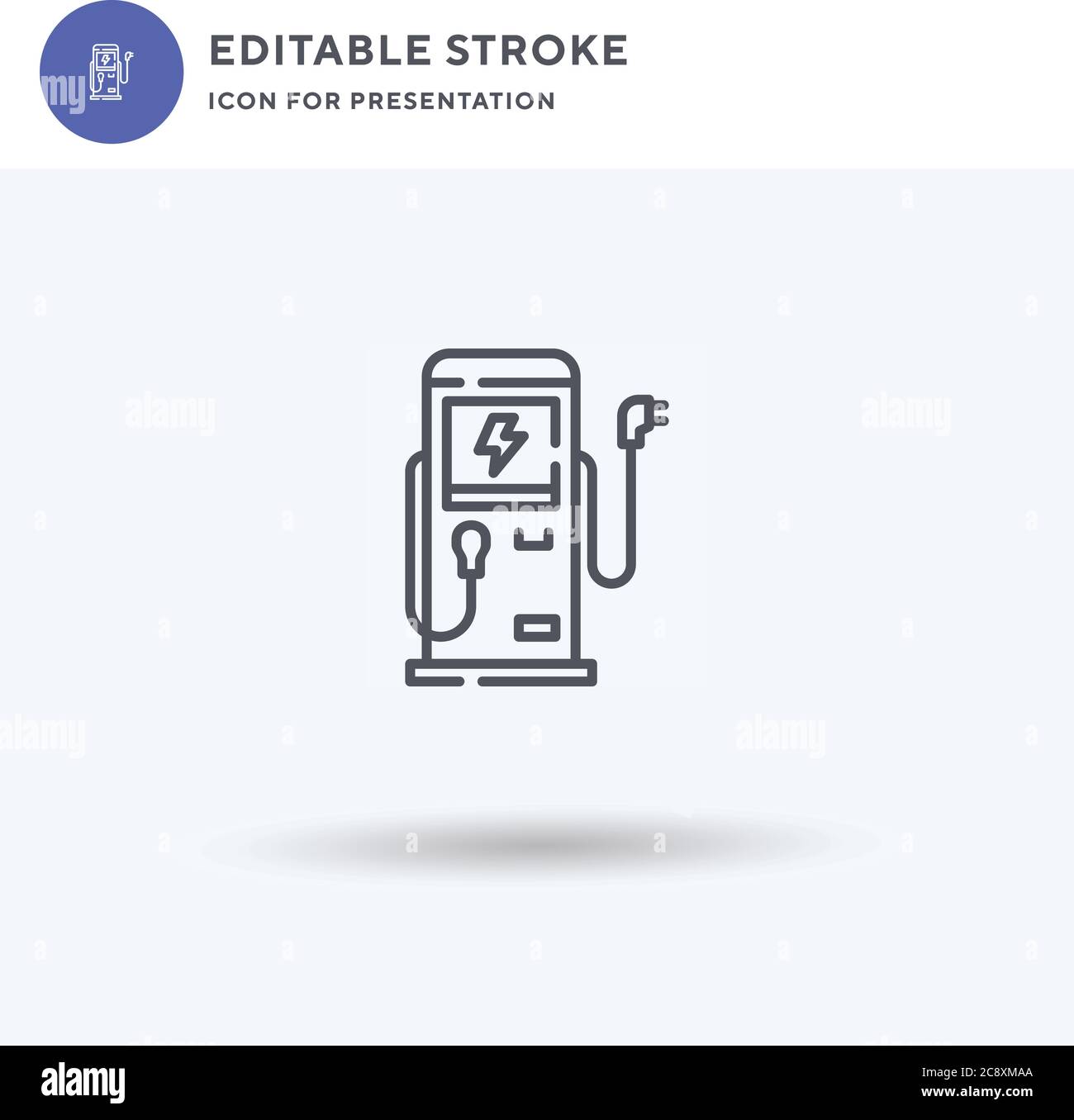 Electric Charge icon vector, filled flat sign, solid pictogram isolated ...