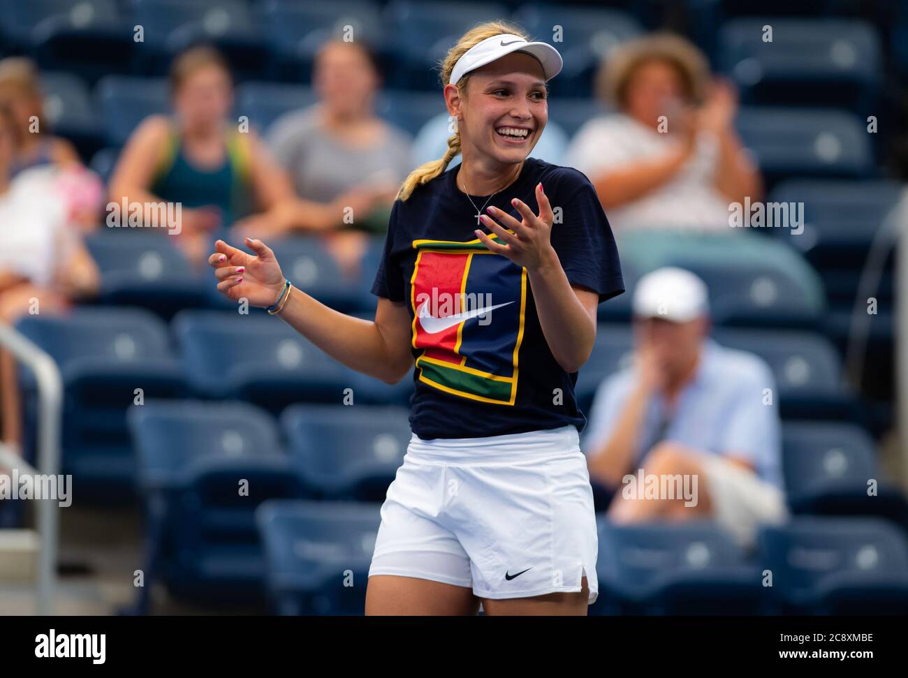 Donna Vekic of Croatia during practice at the 2019 US Open Grand Slam ...