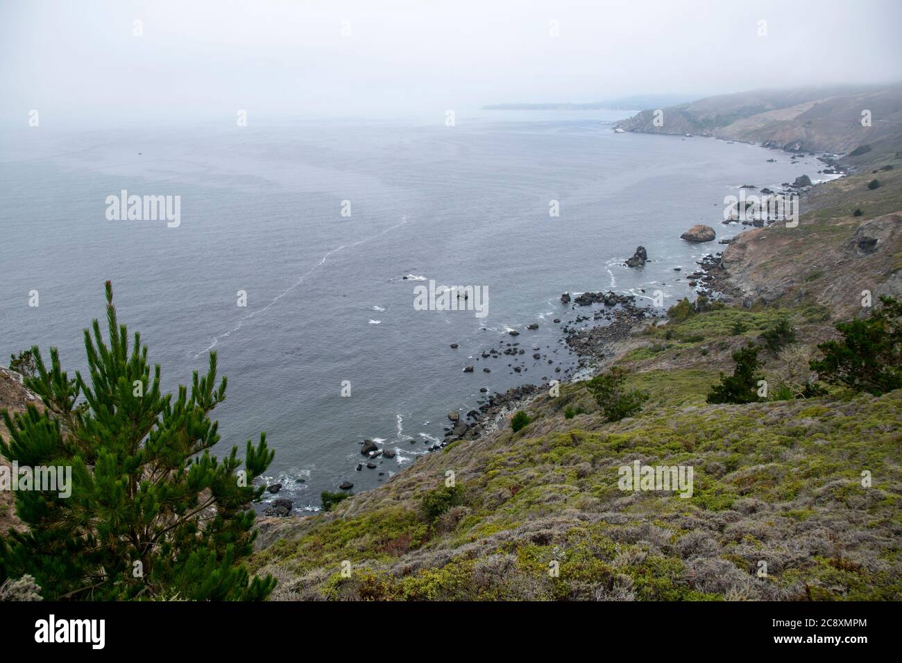 Men and women walk to Muir Beach Overlook in Marin County, CA, which ...