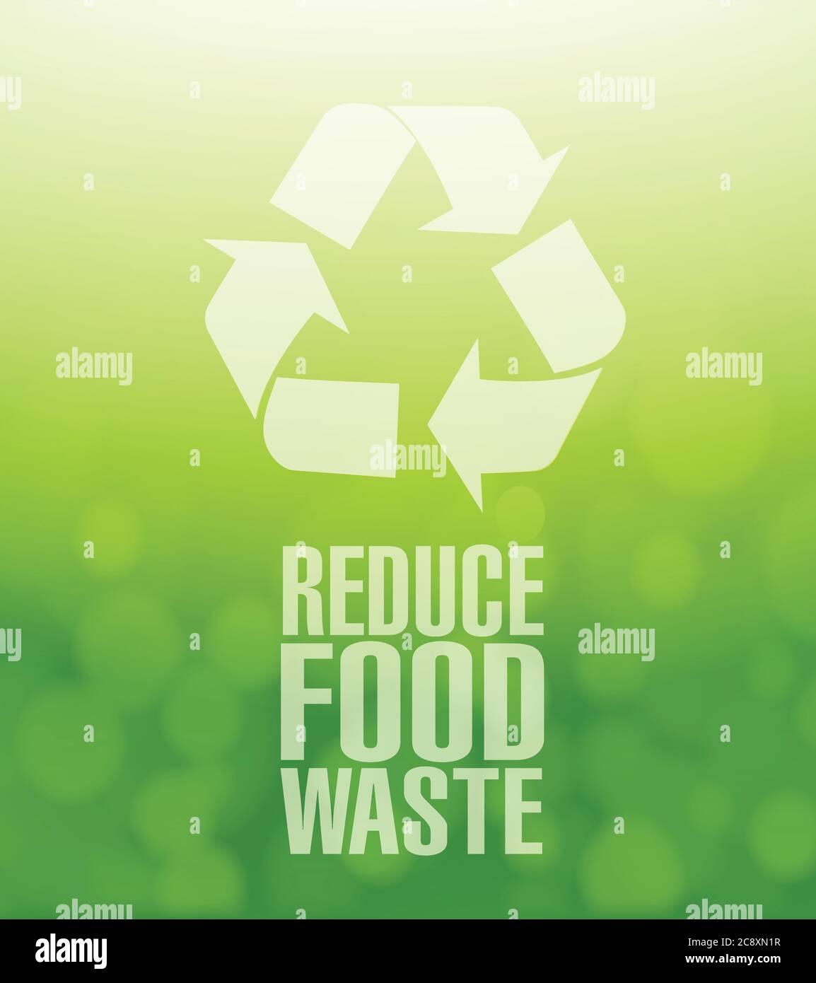 Recycle reduce food waste green illustration background Stock Vector ...