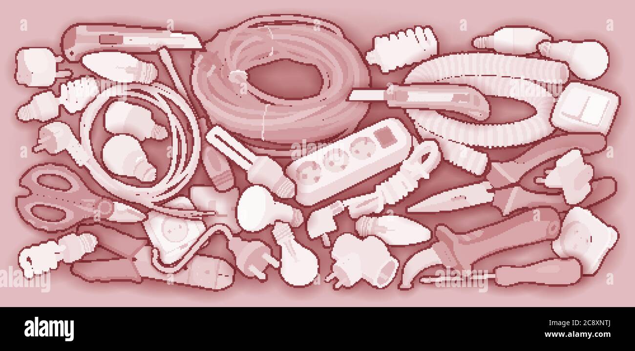 Cartoon doodle electrical instruments illustration Stock Vector Image ...