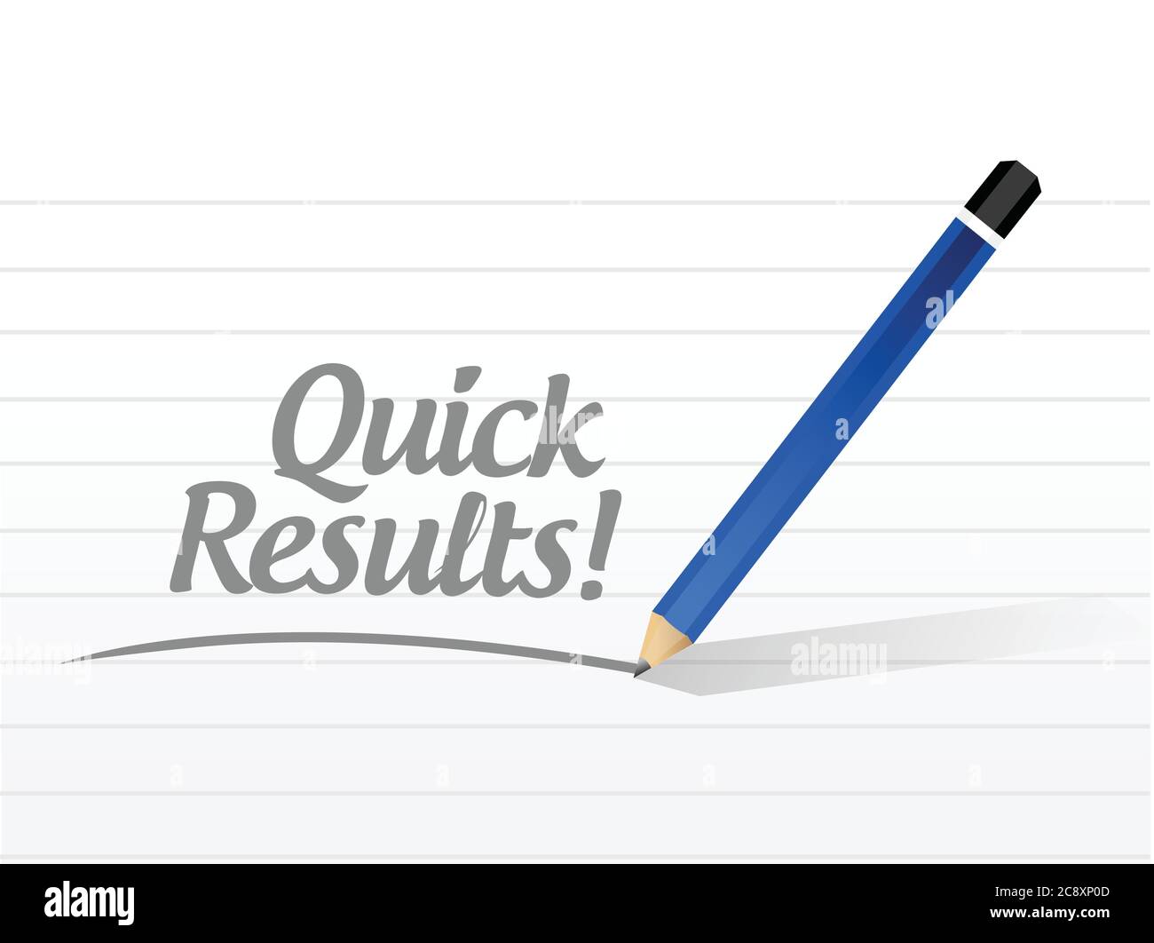 Quick results message illustration design over a white background Stock ...