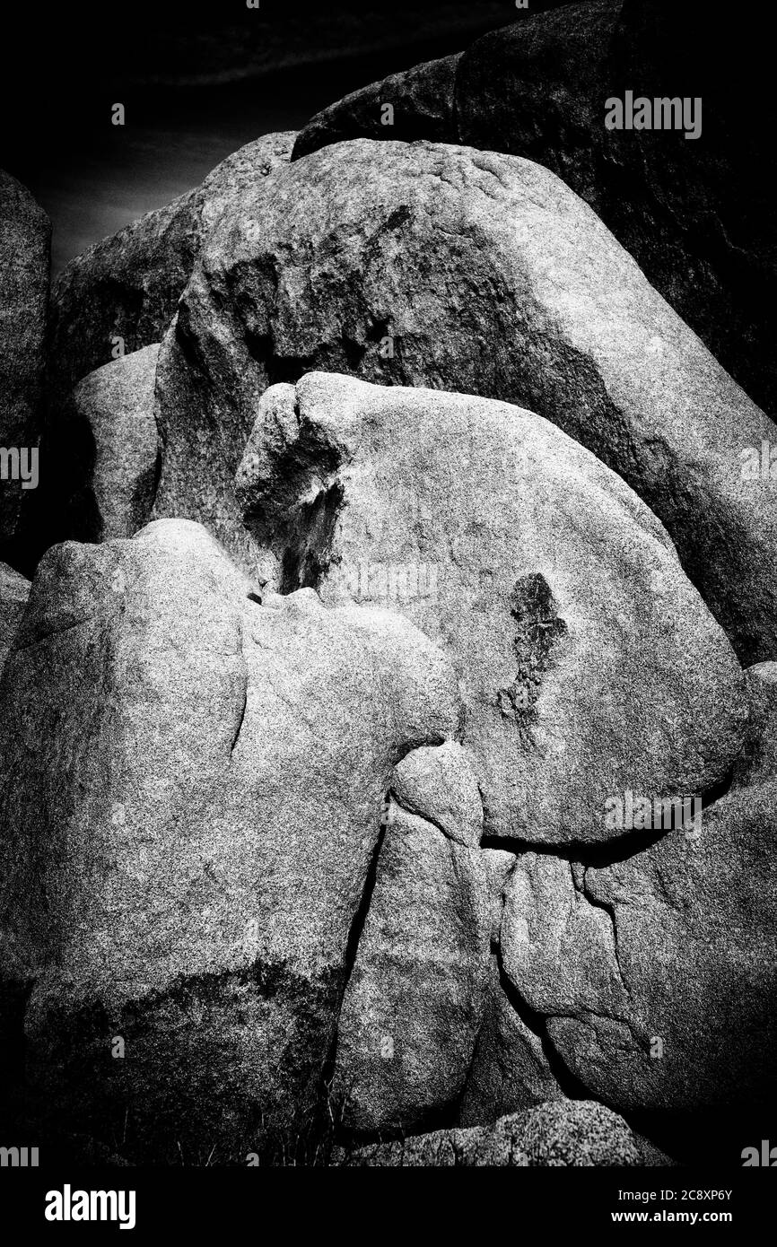 Boulders in Black and White Stock Photo - Alamy