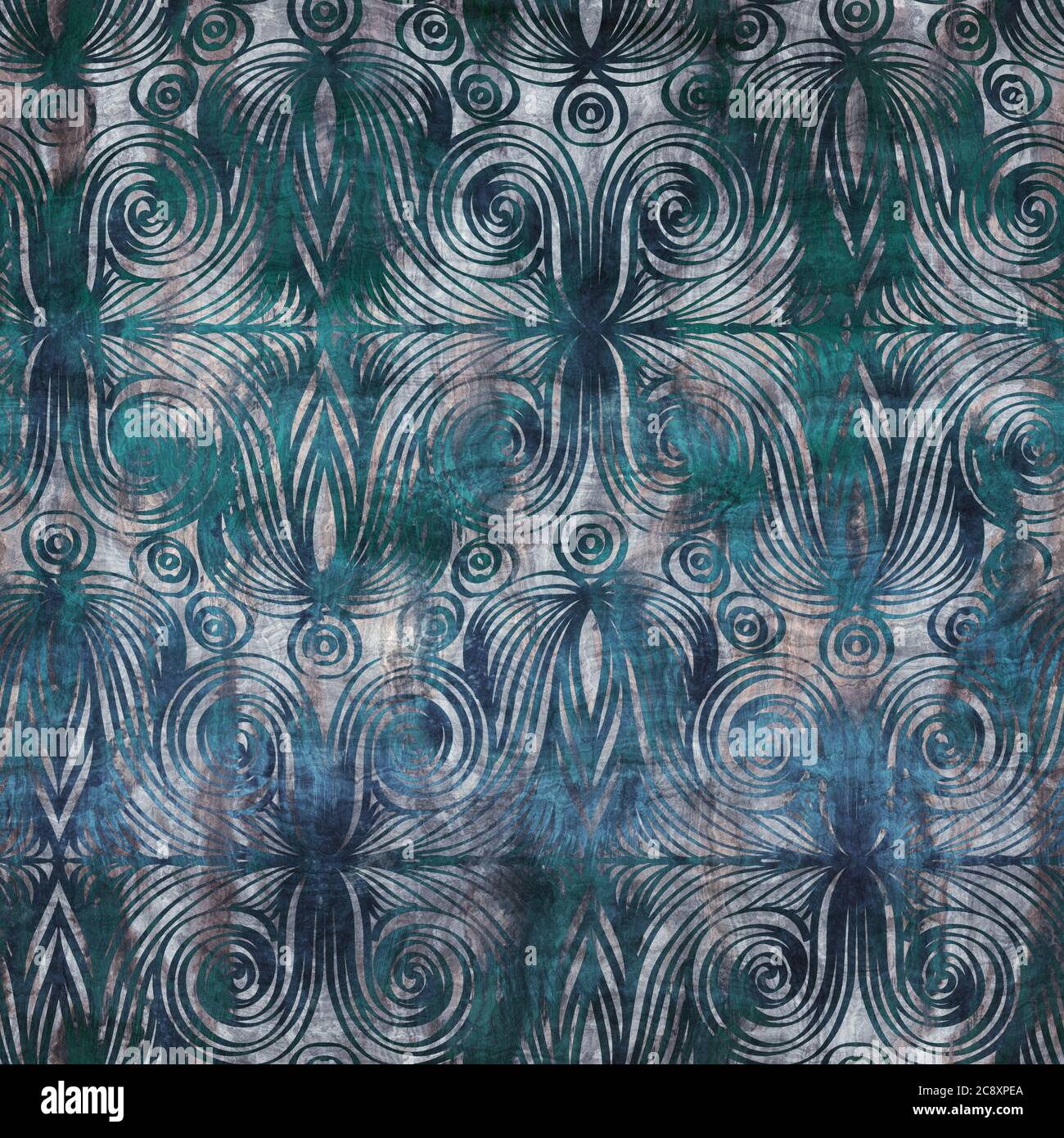 Seamless blue texture grungy repeat pattern swatch Stock Photo - Alamy