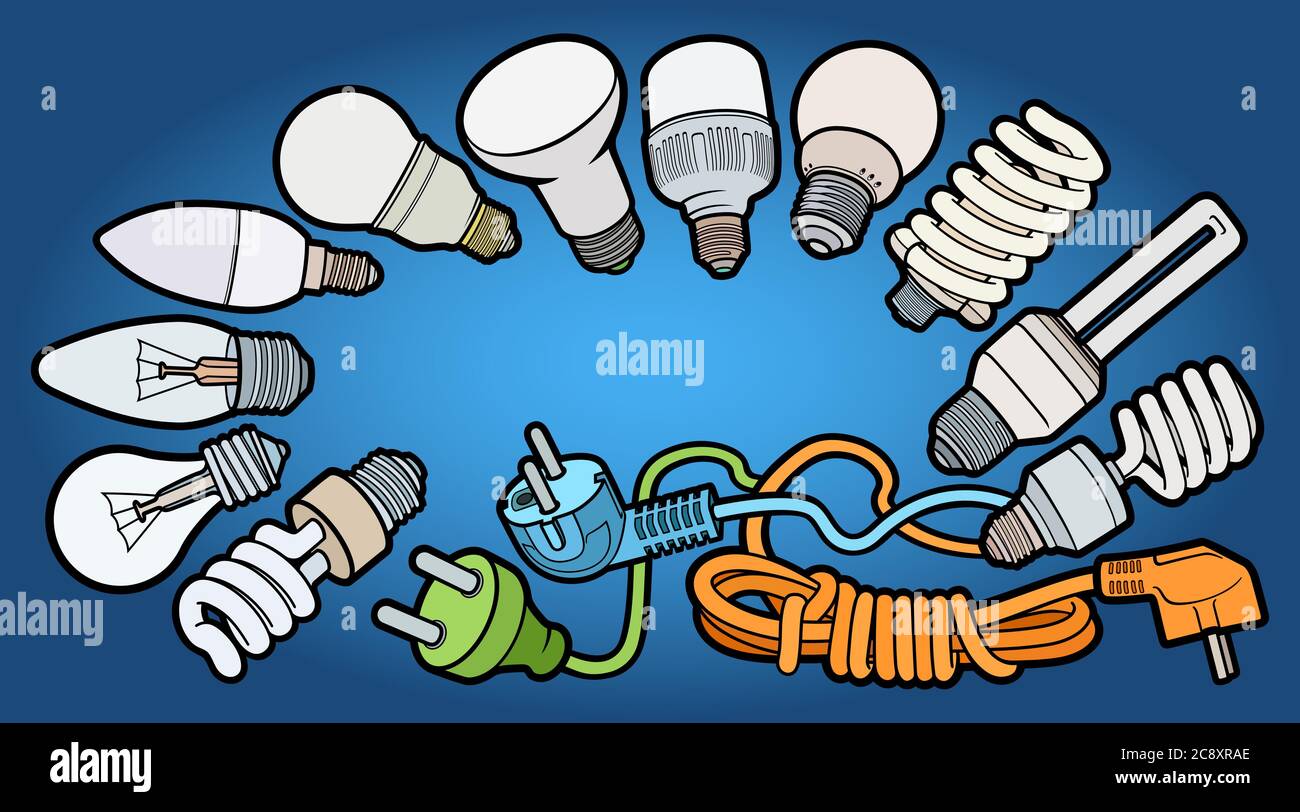Cartoon doodles funny electrical instruments Stock Vector Image & Art ...