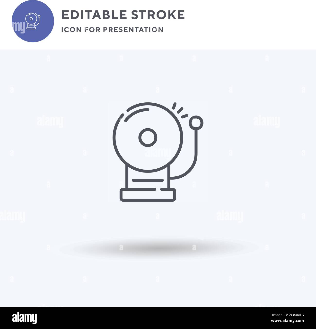 Alarm Bell icon vector, filled flat sign, solid pictogram isolated on ...