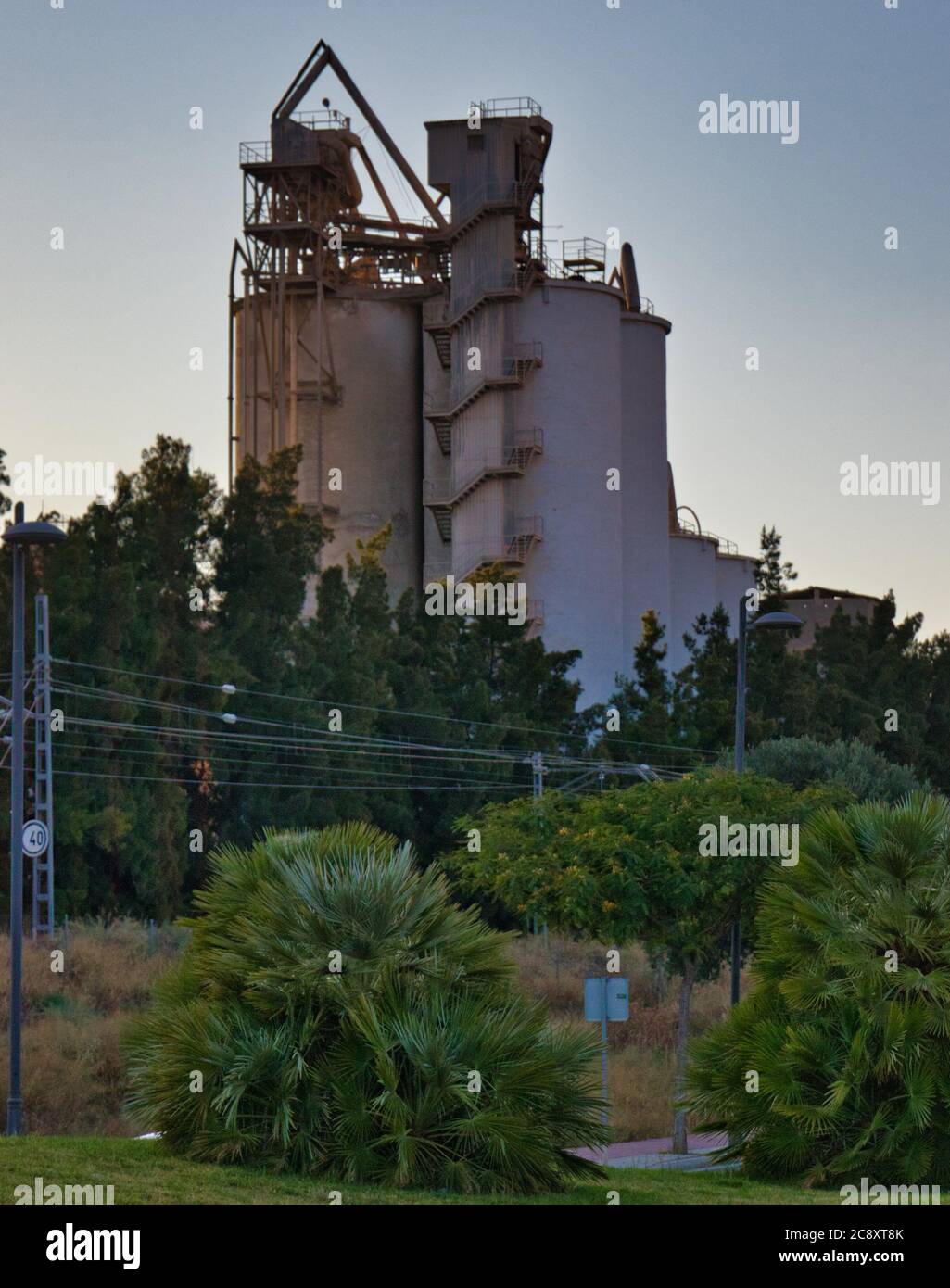 abandoned cement factory with large structures Stock Photo - Alamy