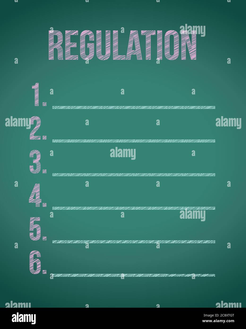 List of regulations illustration design over a chalkboard background ...