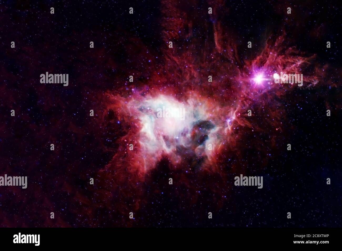 A beautiful colored galaxy. Elements of this image were furnished by ...