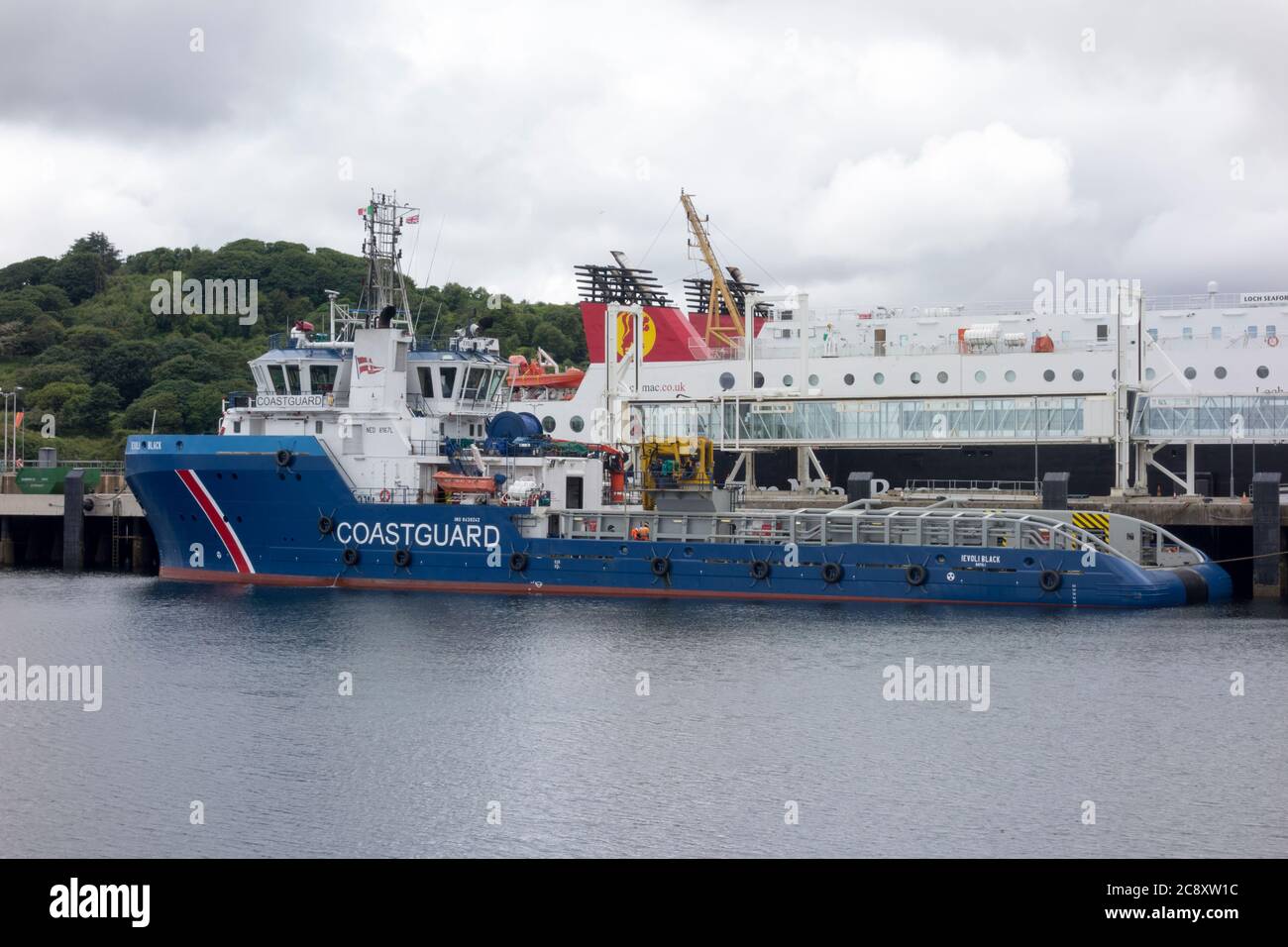 The IEVOLI BLACK Multi Purpose Offshore Vessel docked at Stornoway ...