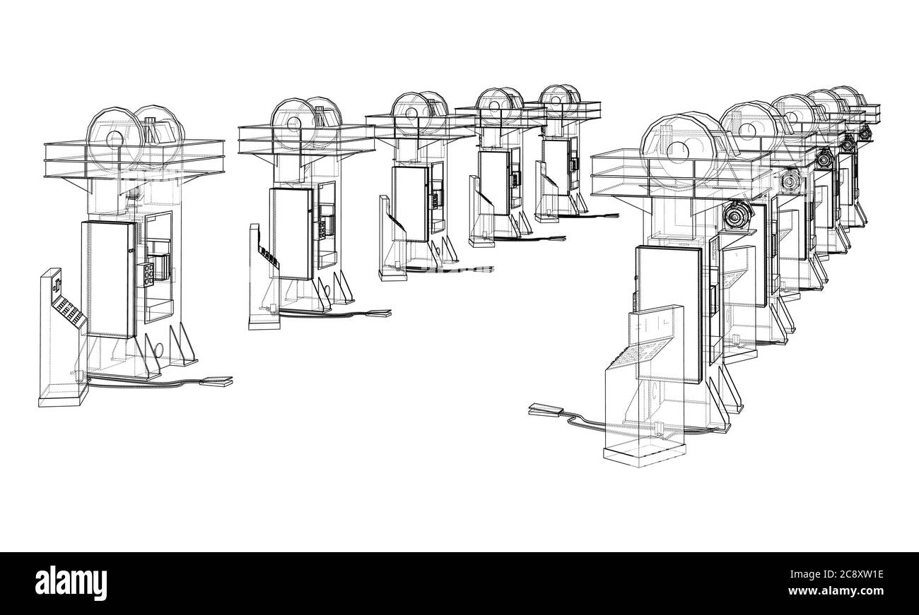 Friction screw press concept outline. Vector Stock Vector Image & Art ...